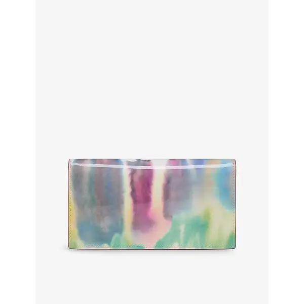 CHRISTIAN LOUBOUTIN Tie-dye Leather Clutch With Chain Strap