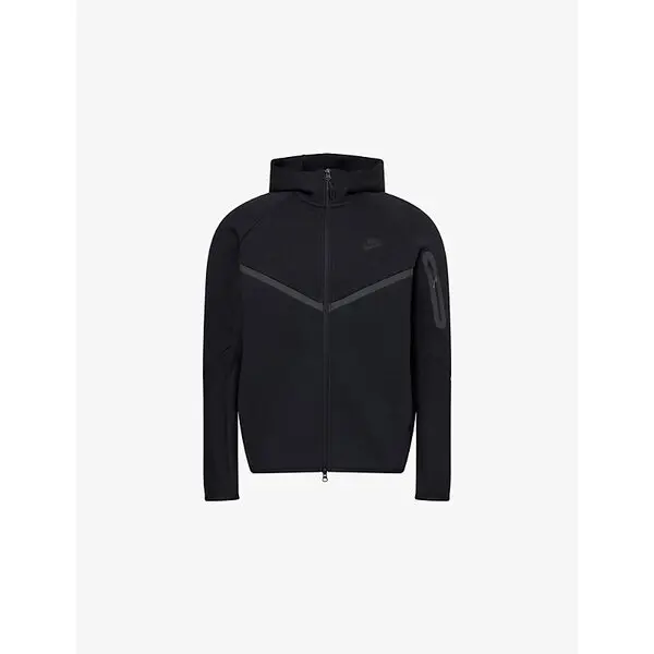 Nike Technical Logo-print Stretch-woven Hoodie - Black