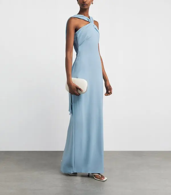 Solace London Crepe Twisted Gown