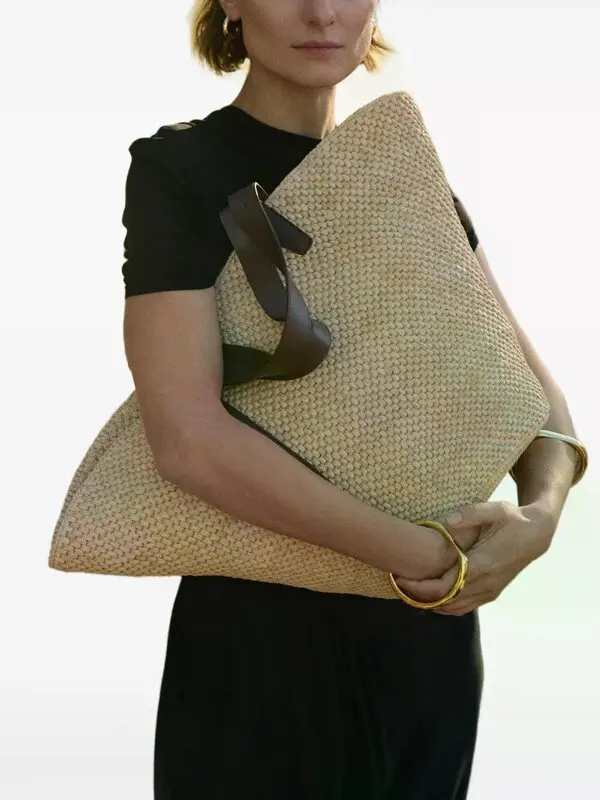 LIÉ STUDIO The Bianca Raffia Tote Bag - Neutrals