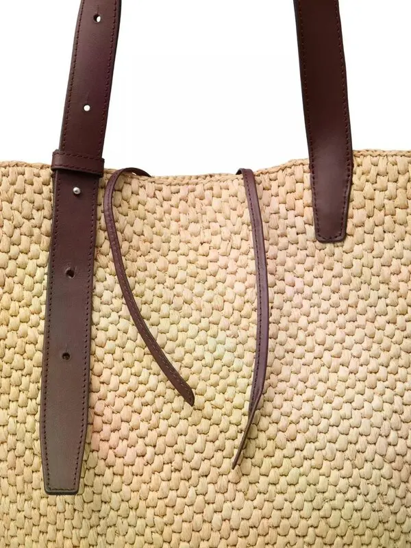 LIÉ STUDIO The Bianca Raffia Tote Bag - Neutrals