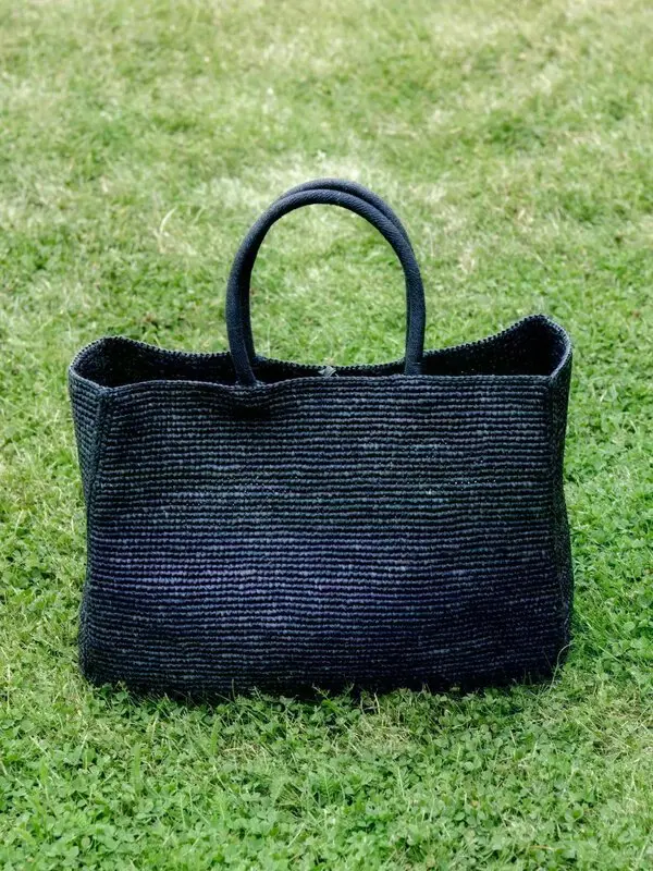 Lié Studio The Charlotte Raffia Tote Bag - Blue