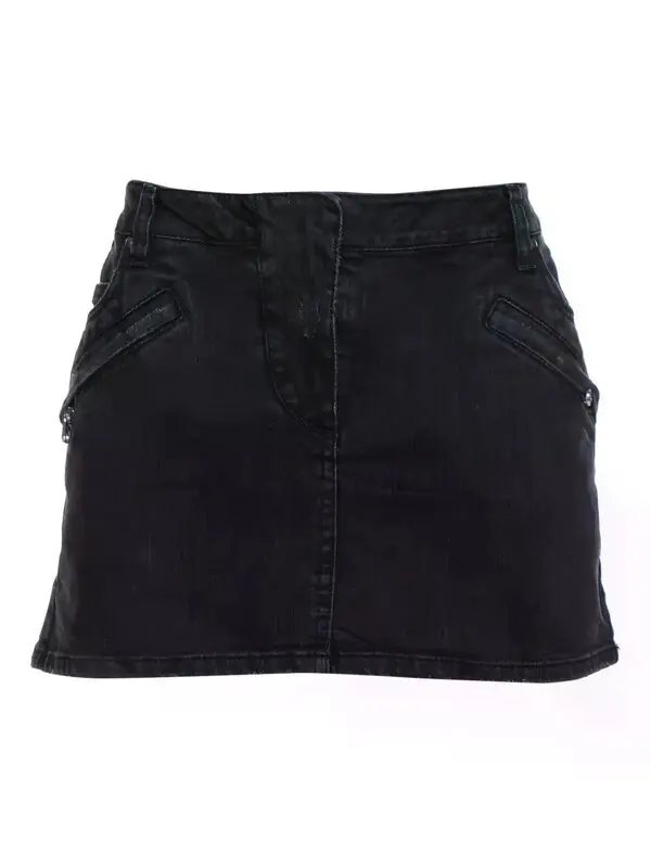 Pierre Balmain Zip Pockets Mini Skirt - Black