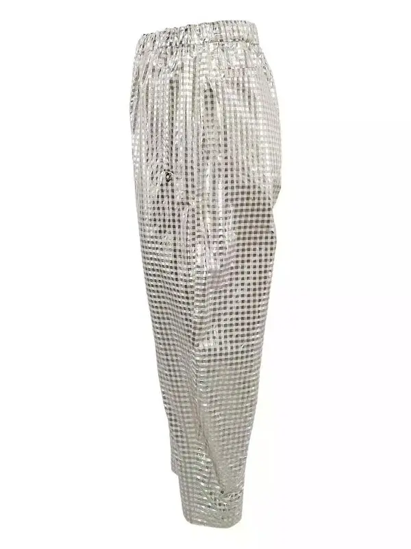 OTTOD'AME Gingham Lurex Trousers