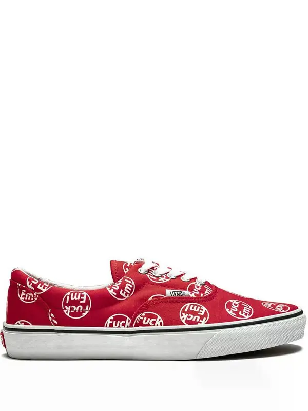 VANS Era Slogan-print Sneakers - Red