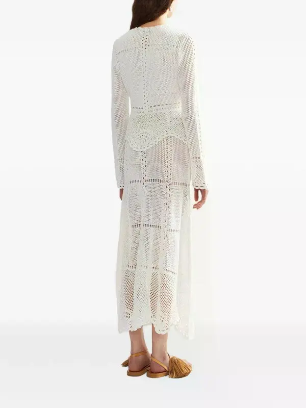 Erdem Crochet-knit Peplum Cardigan
