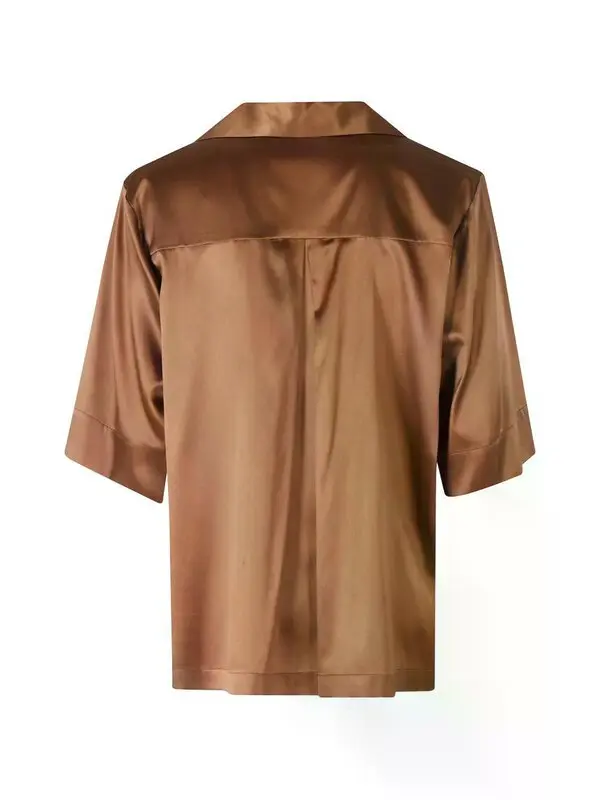 SOLOTRE Short-sleeved Satin Shirt