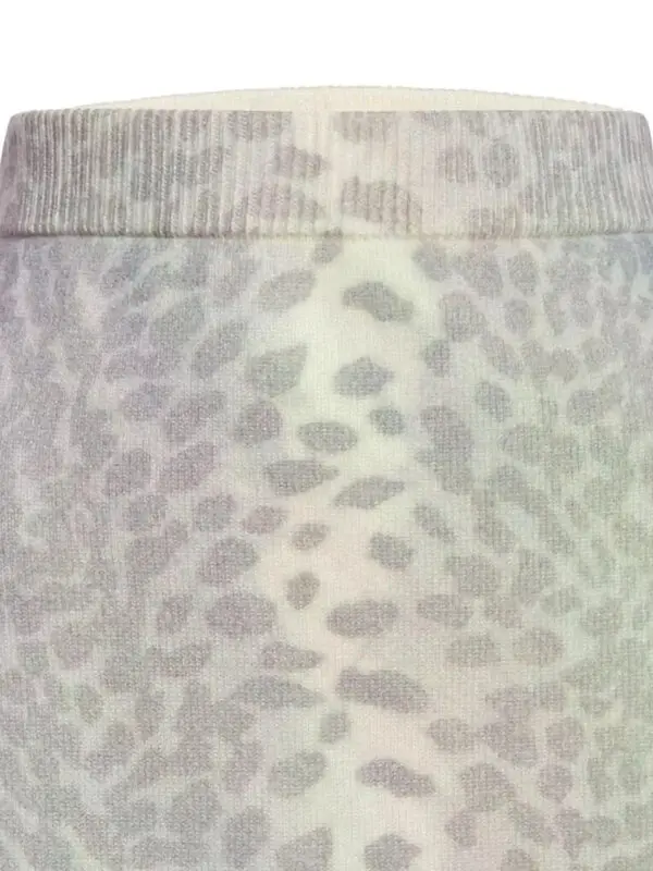 Kenzo Leopard-print Wool-cashmere Blend Mini Skirt