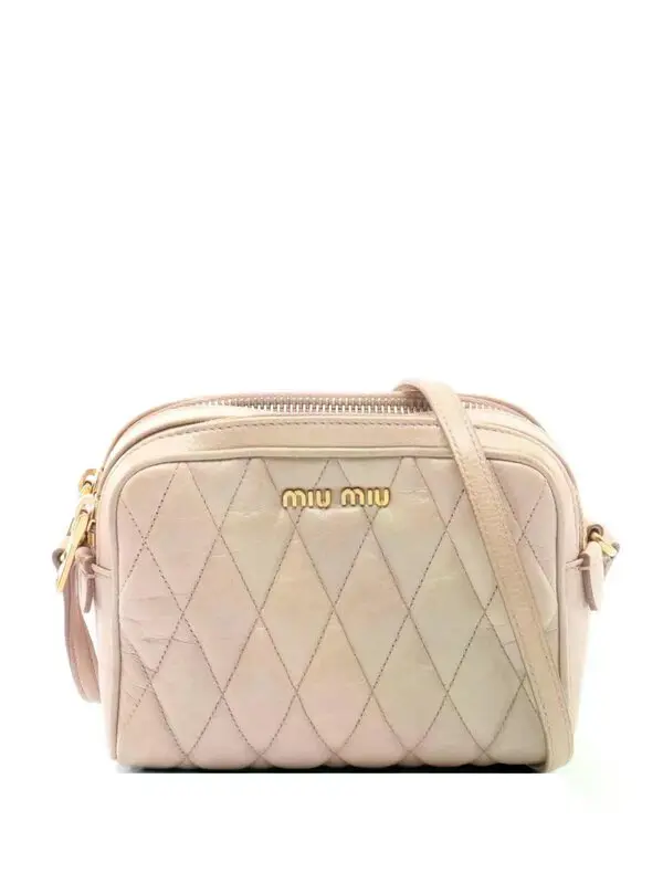 Miu Miu Matelassé Shoulder Bag - Neutrals