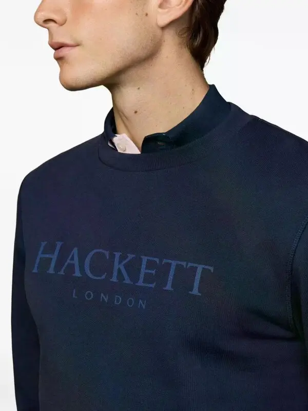 HACKETT LONDON Crew Neck Sweater With Logo Print
