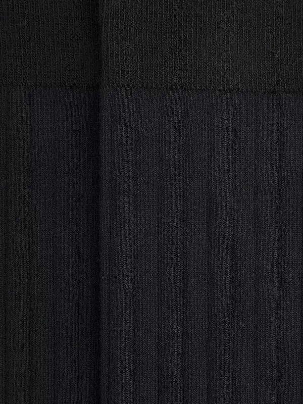 HACKETT LONDON Ribbed Knit Crew Socks With Contrast Trim
