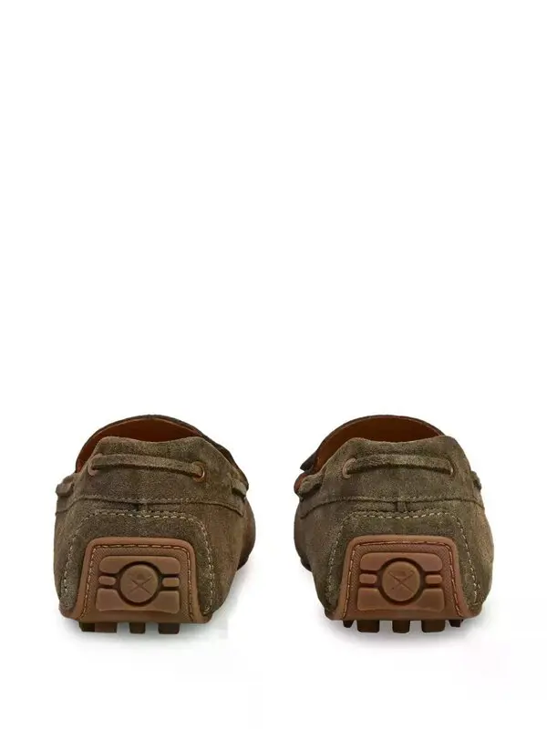 HACKETT  Leather Suede Boat Shoes - Green
