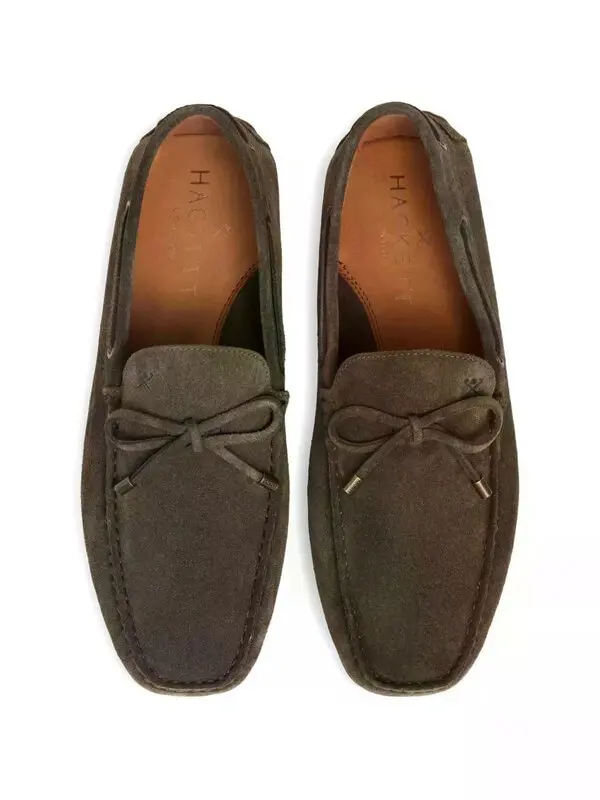 HACKETT  Leather Suede Boat Shoes - Green