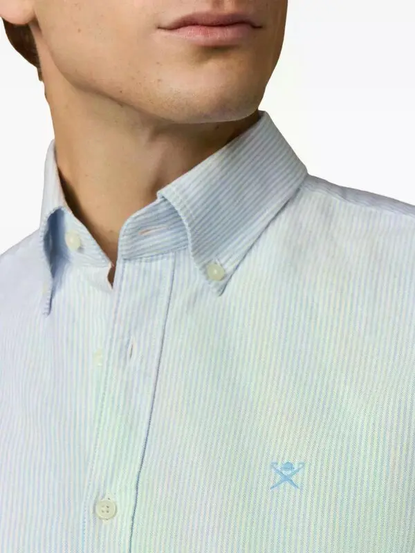HACKETT  Ticking-stripe Cotton Shirt