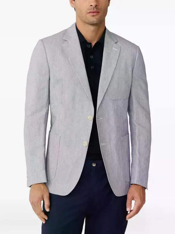 HACKETT LONDON Ascot Ticking-stripe Single-breasted Blazer