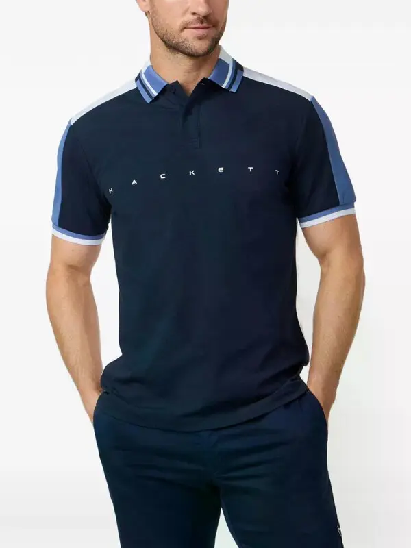 HACKETT  Short-sleeve Logo-print Cotton Polo Shirt