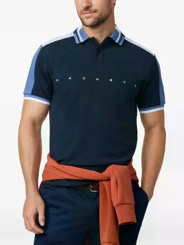HACKETT  Short-sleeve Logo-print Cotton Polo Shirt