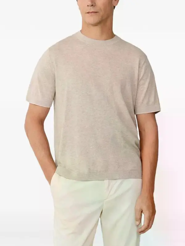HACKETT  Cotton-linen Knit T-shirt