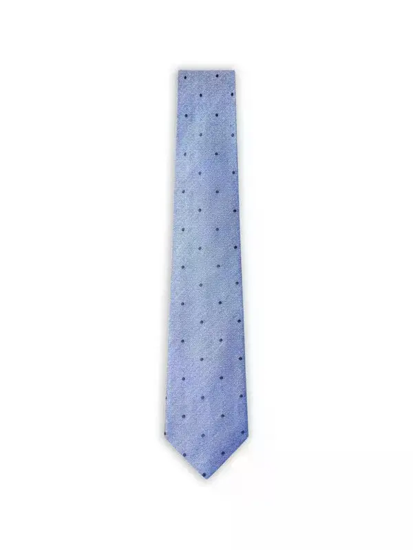 HACKETT LONDON Polka Dot Twill Neck Tie - Blue