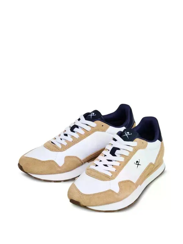HACKETT  Vector Suede Panel Sneakers - Neutrals