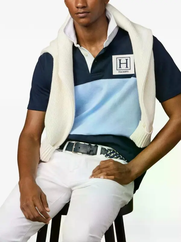 HACKETT  Colour-blocked Rugby Shirt
