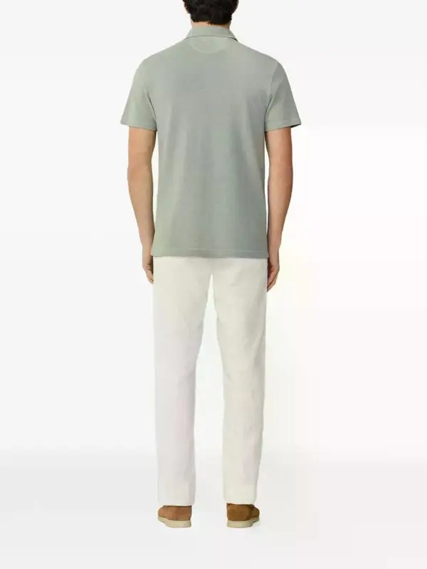 HACKETT  Garment-dyed Pique-knit Polo Shirt - Green