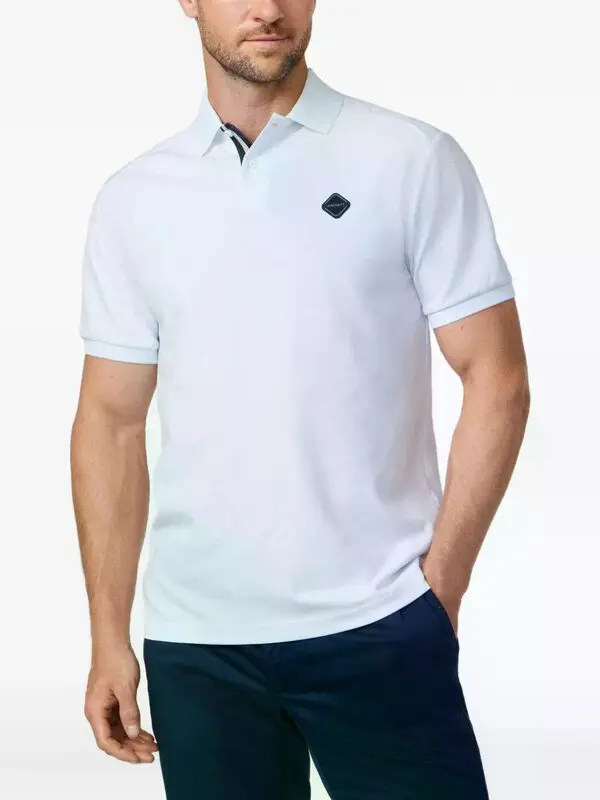 HACKETT  Striped-placket Logo-badge Polo Shirt