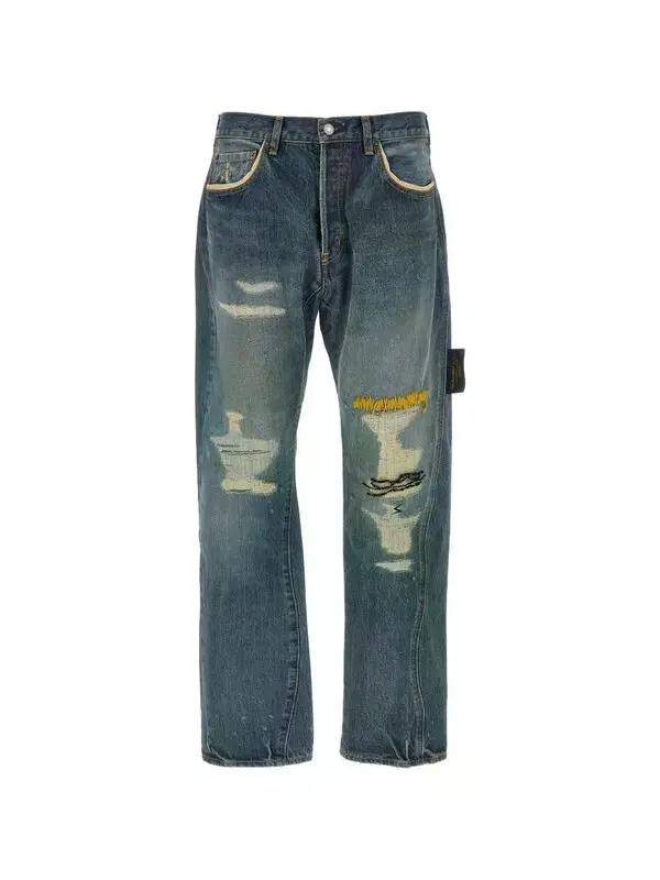 Undercover Embroidered Distressed Jeans