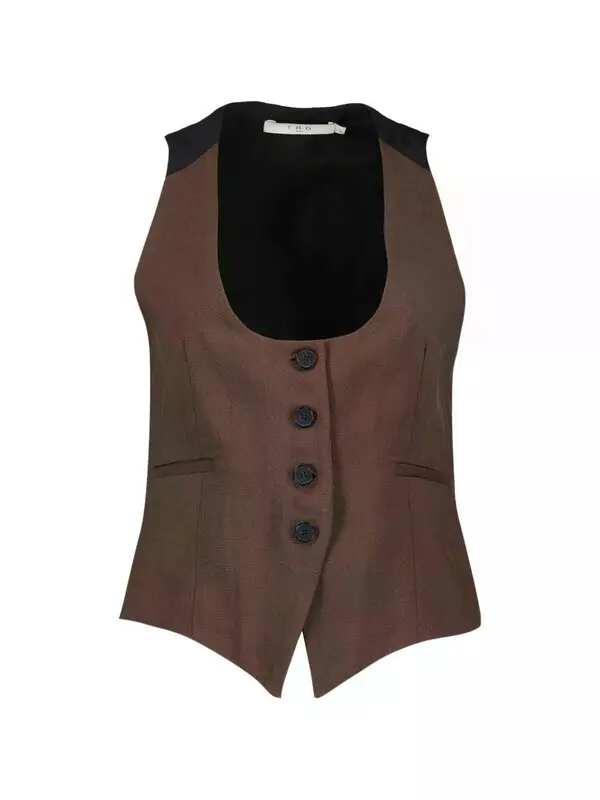IRO PARIS Button-up Waistcoat - Brown