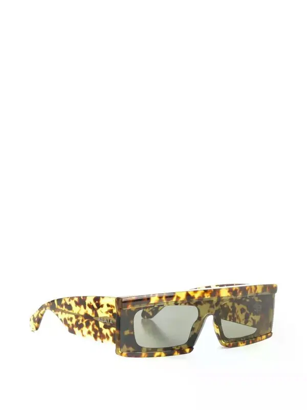 Alaïa Tortoiseshell-effect Rectangle-frame Sunglasses