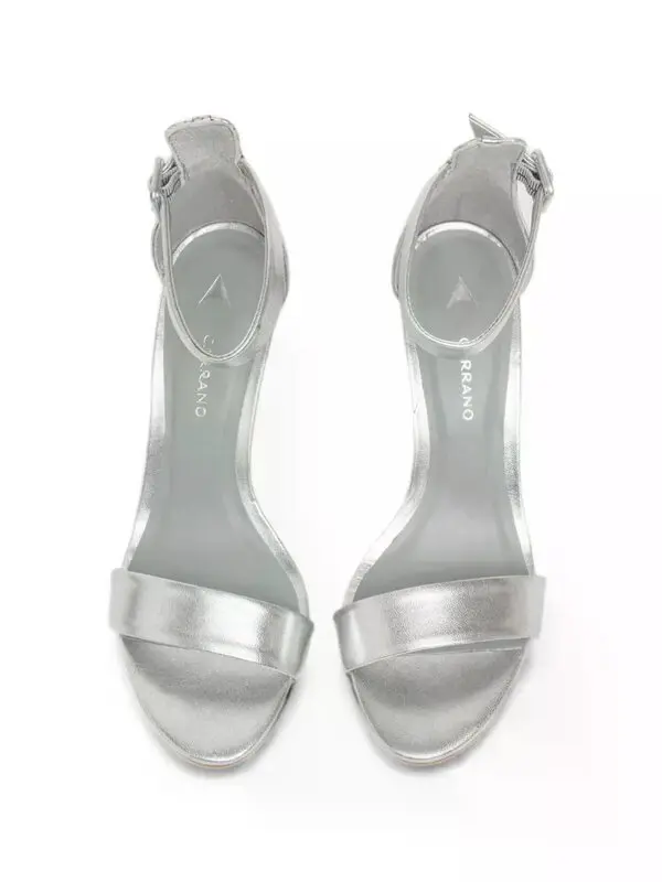 ANDREA CARRANO Metallic Effect Buckle-fastening Stiletto Sandals