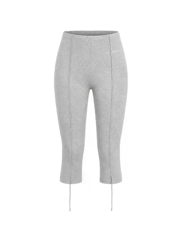 Vetements Cropped Trousers With Drawstring Hem - Grey
