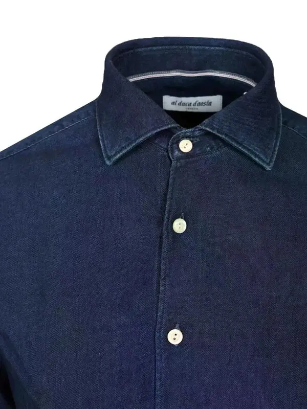 Al Duca D'aosta Dark-wash Cotton Shirt