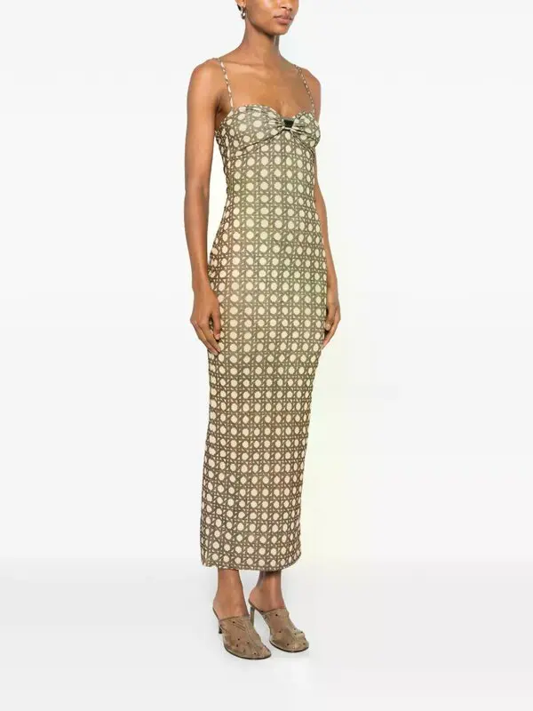 Nanushka Polka-dot Draped Maxi Dress