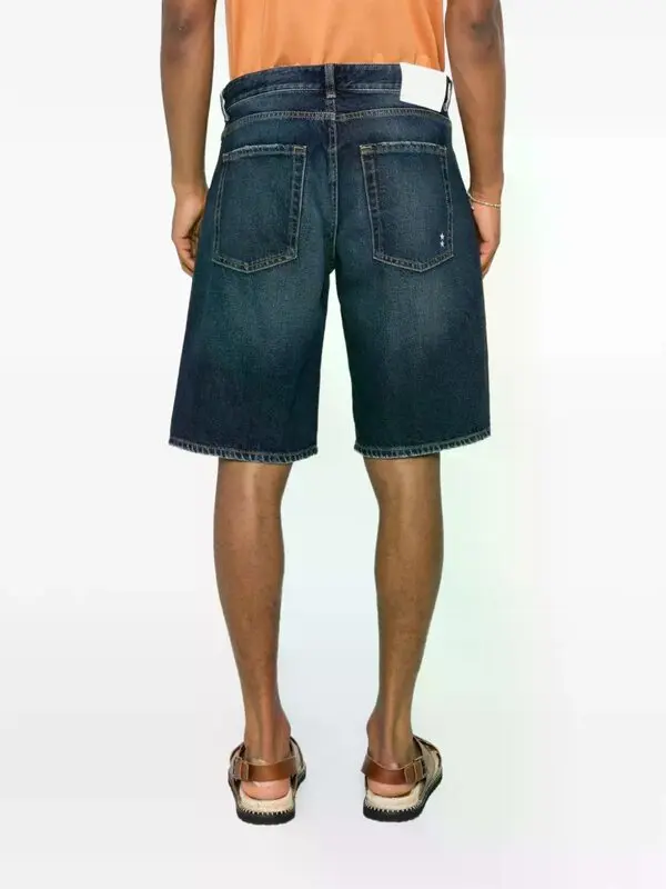 ICON DENIM LOS ANGELES Star-embroidered Denim Shorts
