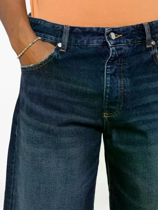 ICON DENIM LOS ANGELES Star-embroidered Denim Shorts