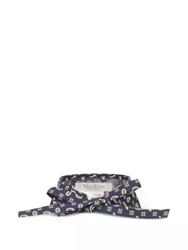 Max Mara Printed Silk Collar - Blue
