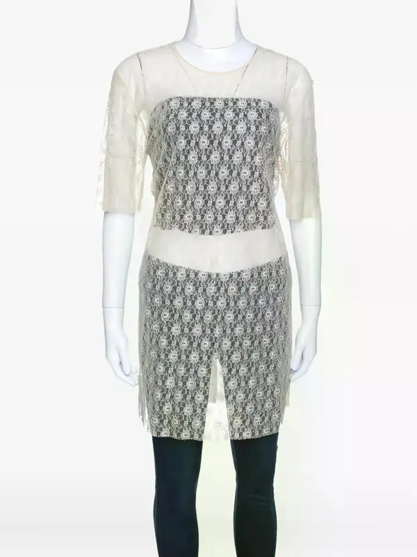 Stella McCartney Lace Sheer Top - Neutrals