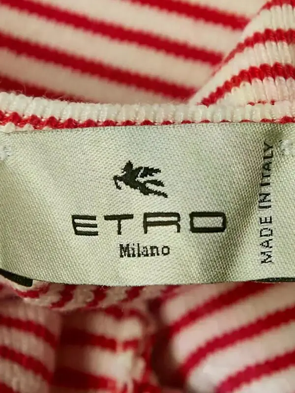 Etro Striped Logo-embroidered Bodysuit