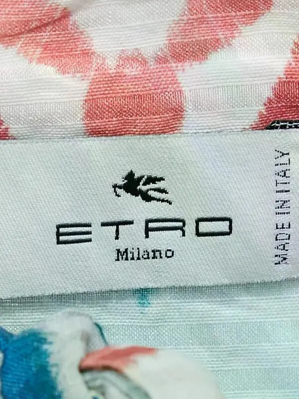 Etro 2011 Floral Print Puff Sleeve Blouse