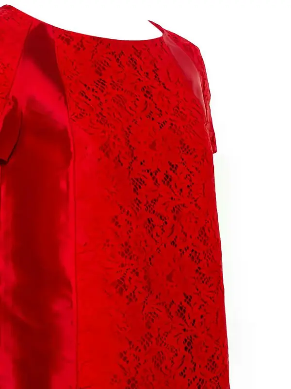 Valentino Garavani Lace-panelled Silk Blouse