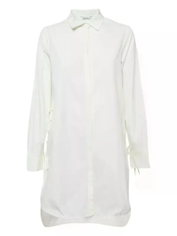 Max Mara Lace-up Detail Shirt Dress - White