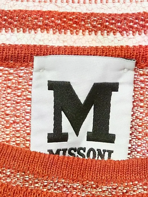 Missoni Patterned Intarsia Knit Crew Neck Long Sleeve Sweater