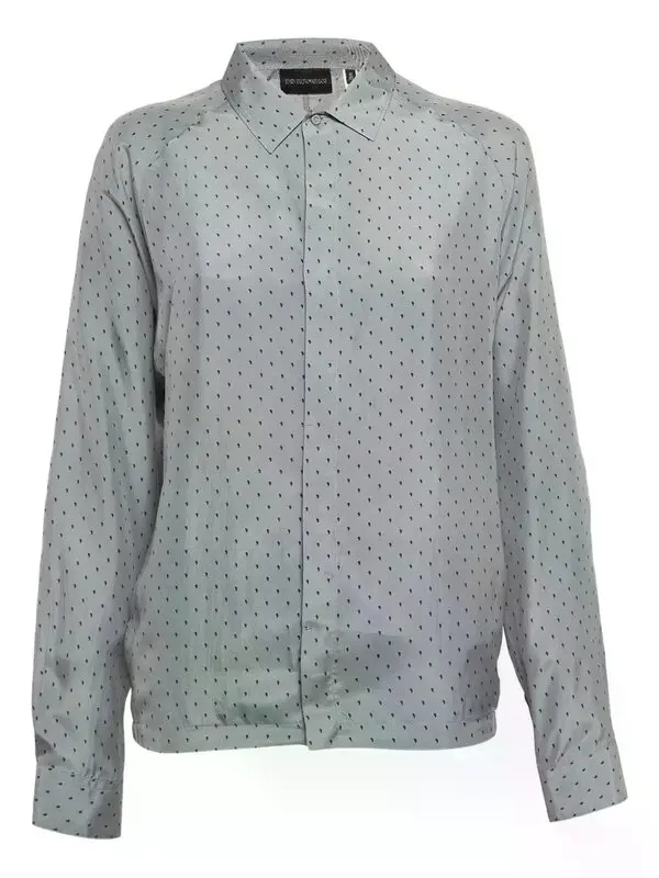 Emporio Armani Printed Silk Shirt - Grey