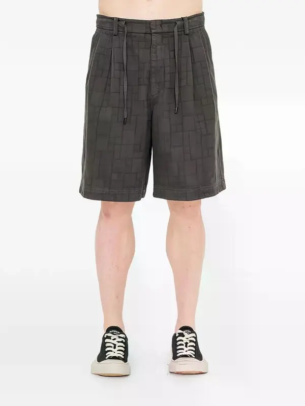 JUUN.J Geometric Pattern Drawstring Shorts