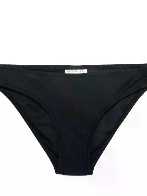 Heidi Klein Textured Bikini Bottoms With Gold-tone Hardware