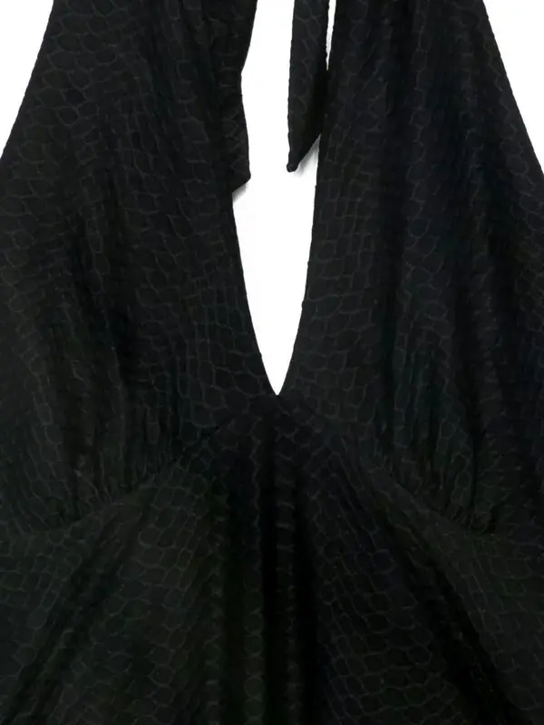 Heidi Klein Textured Halterneck Swimsuit - Black