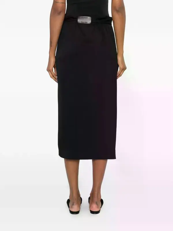 Calvin Klein Hallie Wrap-style Midi Skirt - Black