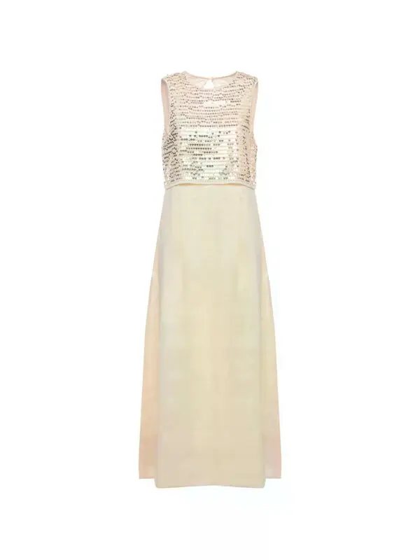 Peserico Sequin-embellished Maxi Dress - Neutrals
