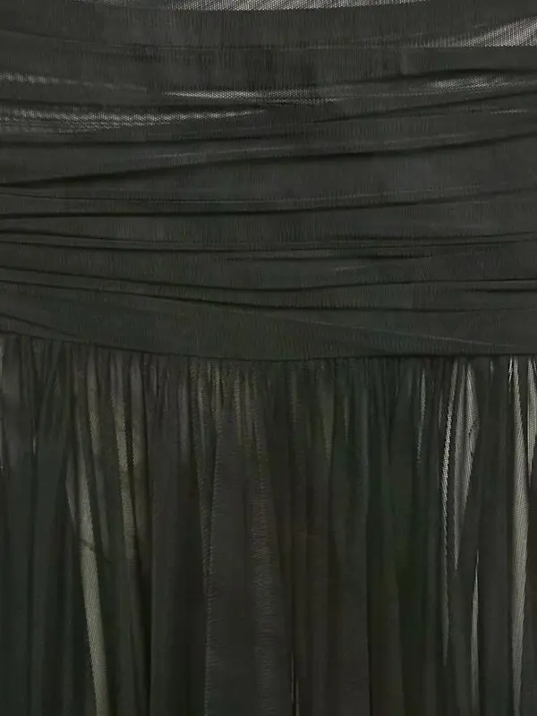 Dolce & Gabbana Mesh Halterneck Ruched Maxi Dress
